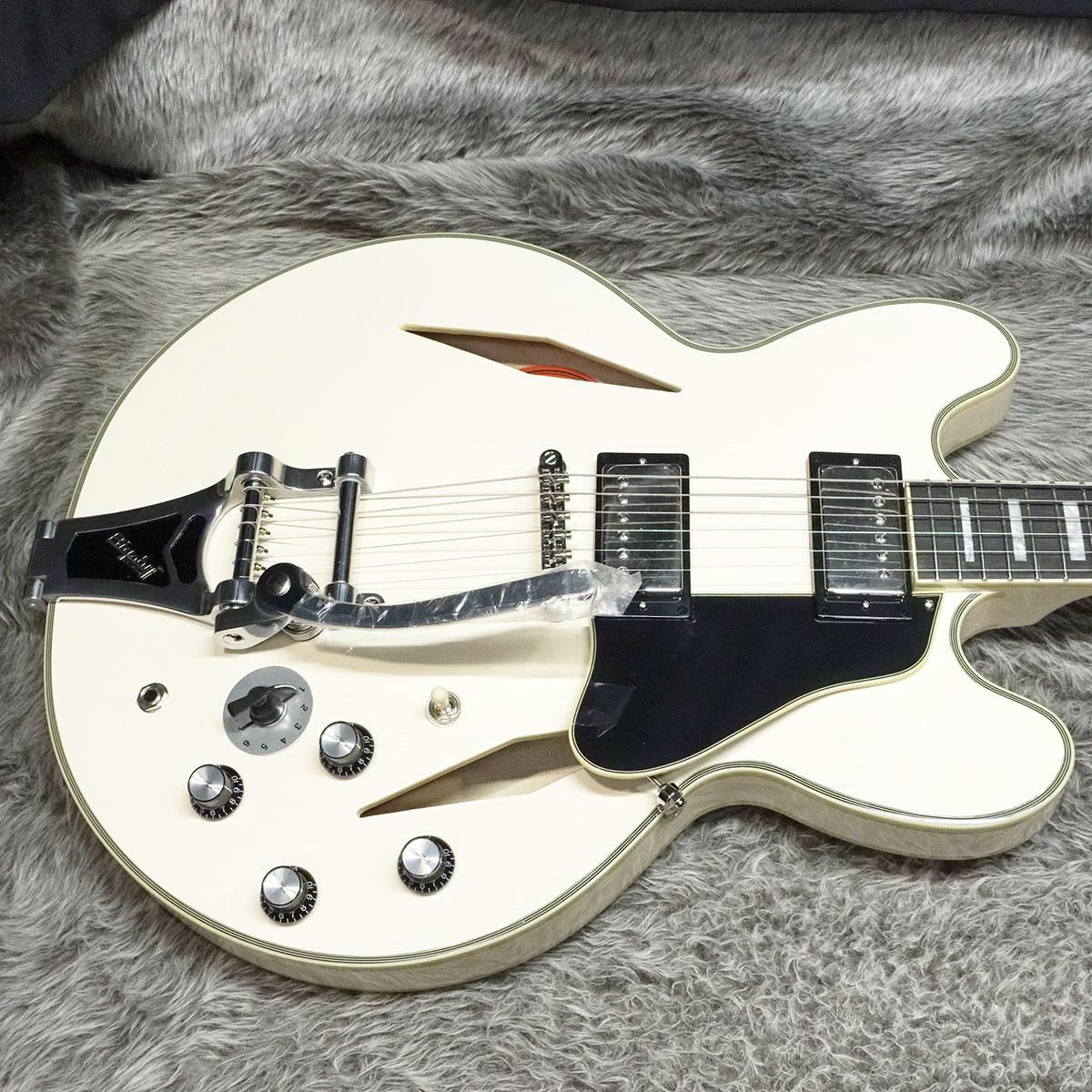 Epiphone Shinichi Ubukata ES-355 Custom Bigsby Classic White ｜Hirano Music Online Store