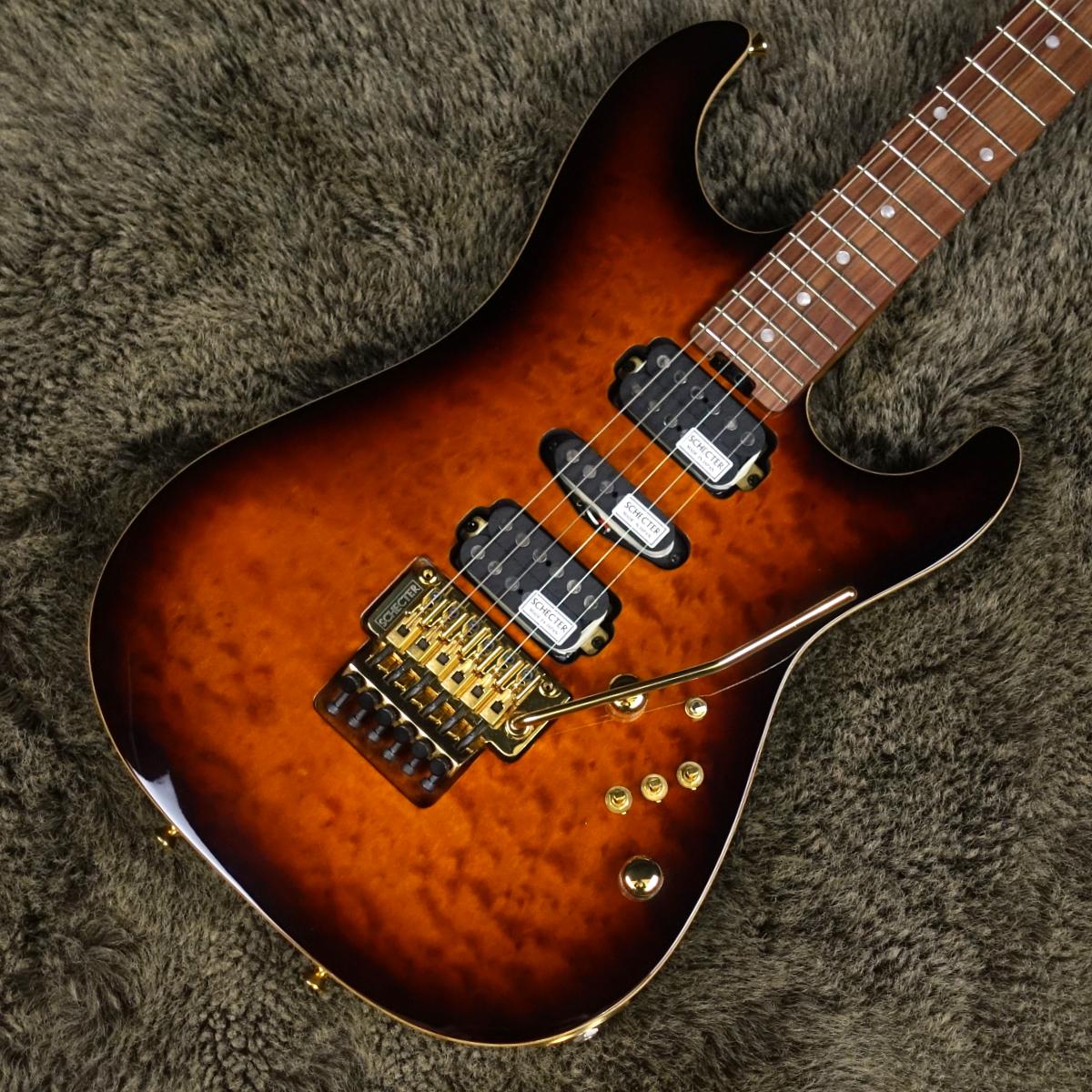 SCHECTER NV-3-22-AL Quilt Maple Top Tyger Eye Burst【オーダーモデル】 ｜Hirano ...